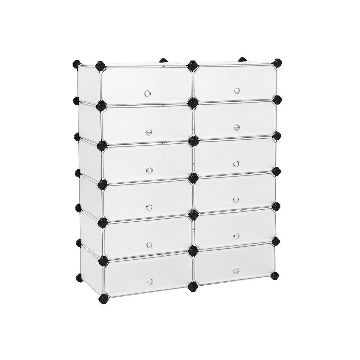 Scarpiera Componibile Scaffale Modulare con 12 Scomparti