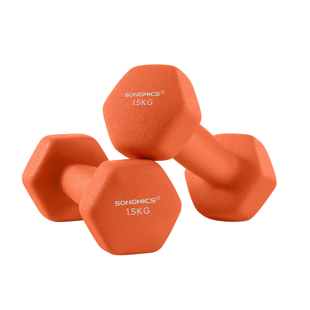 SONGMICS 2 Pesi da 1,5 kg Arancioni | SONGMICS HOME