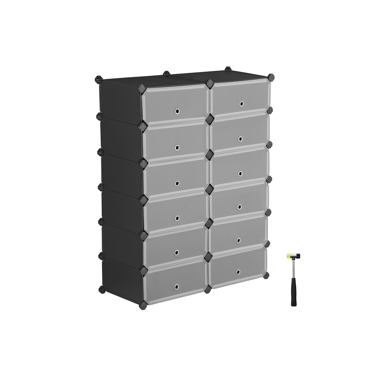 Scarpiera Componibile Scaffale Modulare con 12 Scomparti